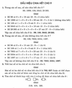 Dấu hiệu chia hết cho 9 và cách kiểm tra số chia hết hiệu quả