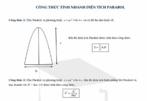 Công thức tính parabol và đặc điểm hình học quan trọng
